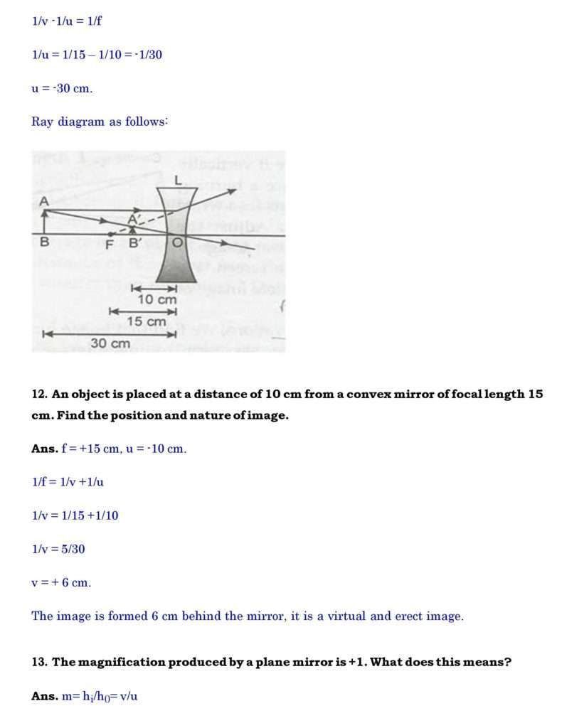 Class-10 Ch -10-Light: Reflection and Refraction - Page wise NCERT Solution