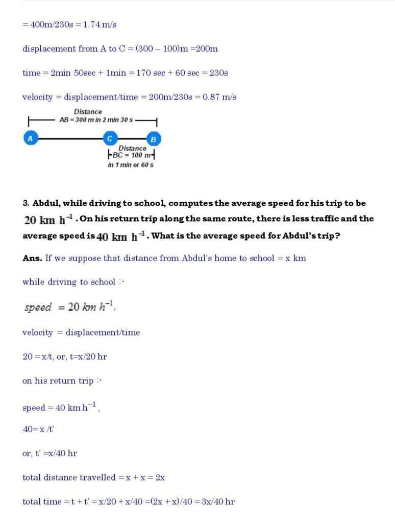 Ch- 8 - Motion - Page wise NCERT Solution