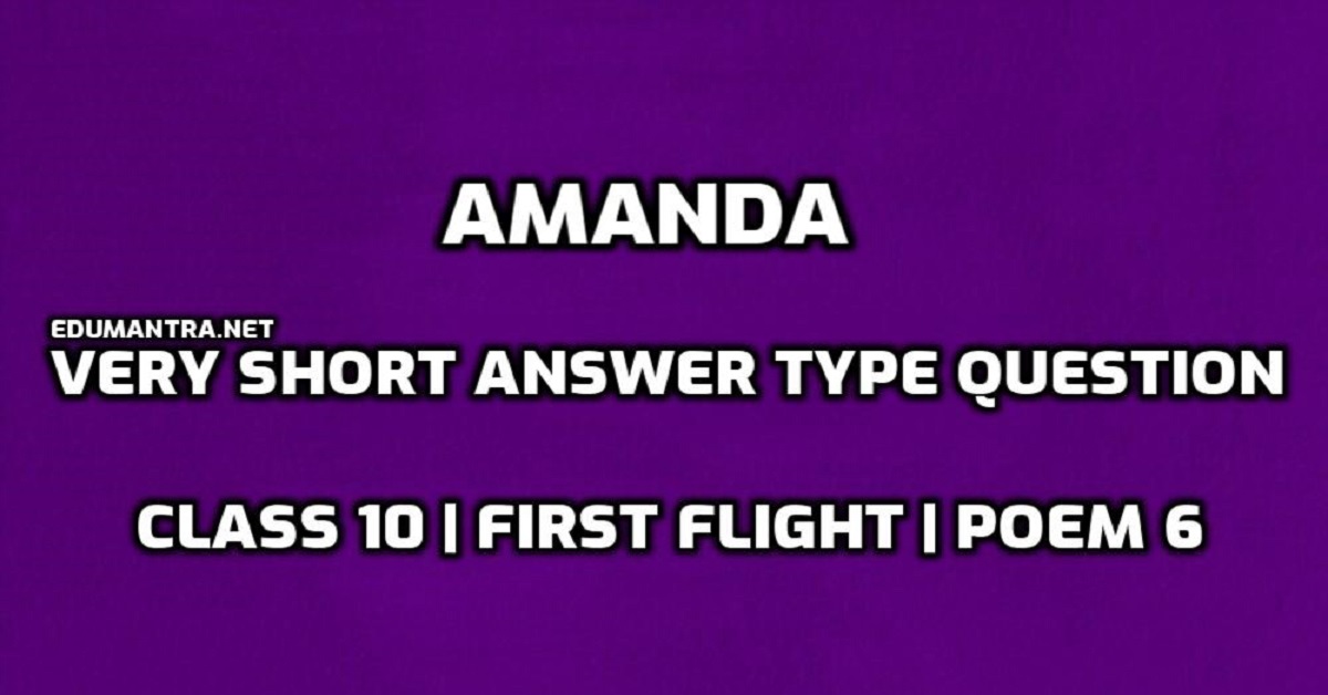 Amanda Very Short answer Type Question | Assumption, Creativity ...