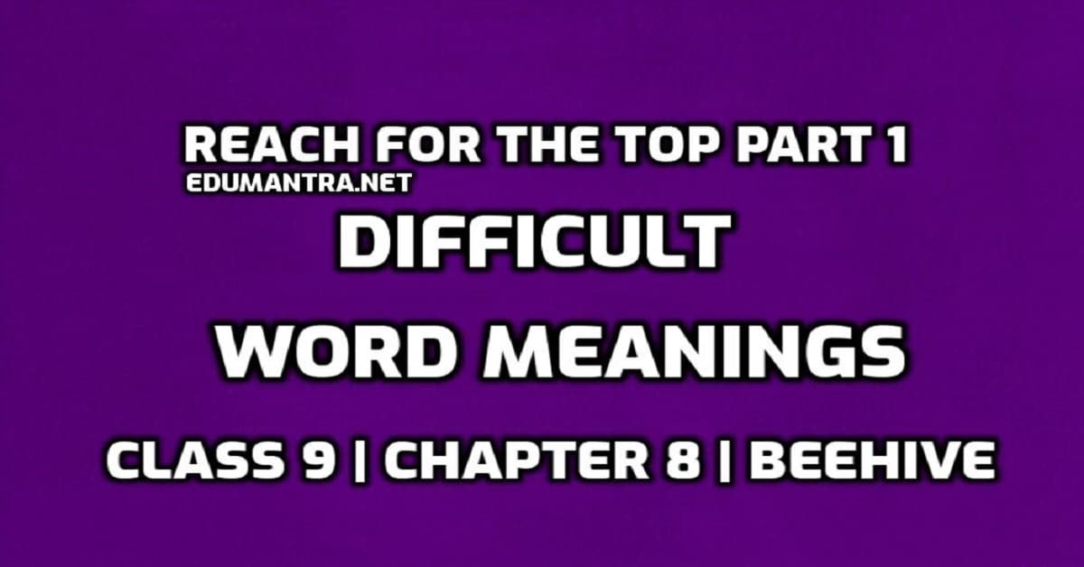 Hard Words : Reach for the Top Part 1 Difficult Words in English with ...