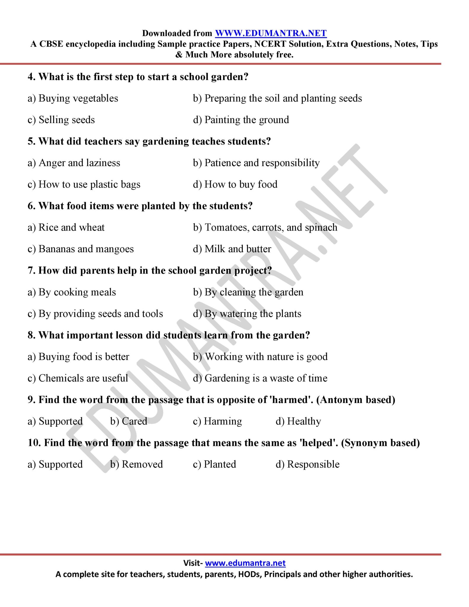 50+ Unseen Passage with MCQ for Class 7 Practice Sets with Answers