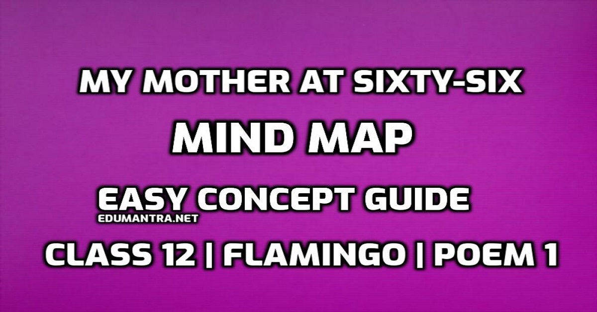 My Mother at Sixty-Six Mind Map | Class 12 | Flamingo | Easy Concept Guide