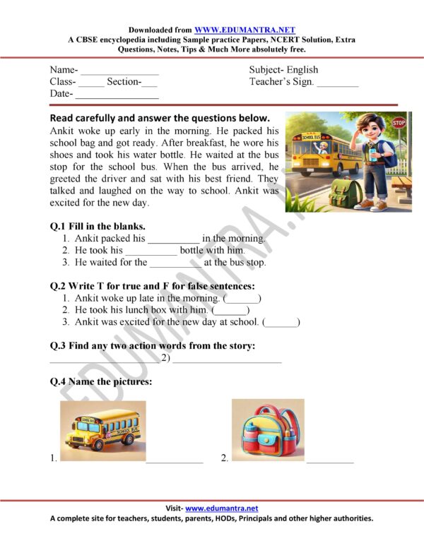 50+ Best Unseen Passages for Class 2 | English Passages with Answers ...
