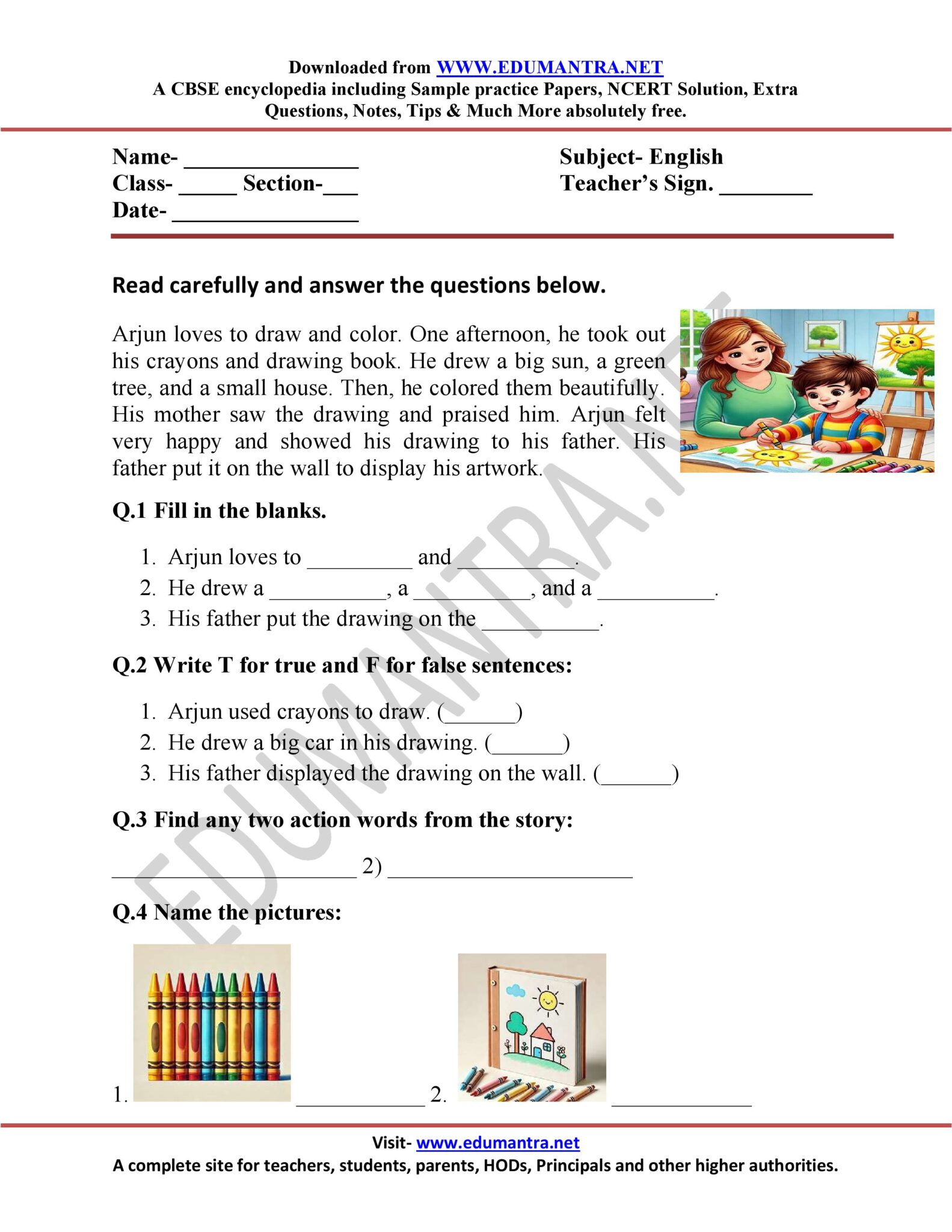 50+ Best Unseen Passages for Class 2 | English Passages with Answers ...