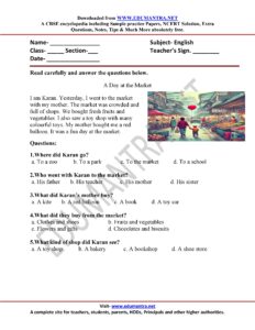 50+ English Passage for Class 2 | Reading Passages with Questions ...