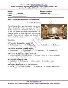 50+ English Passage for Class 2 | Reading Passages with Questions ...
