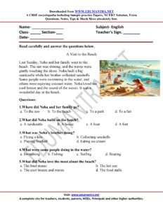 50+ English Passage for Class 2 | Reading Passages with Questions ...