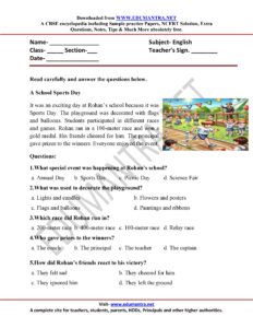 50+ English Passage for Class 2 | Reading Passages with Questions ...