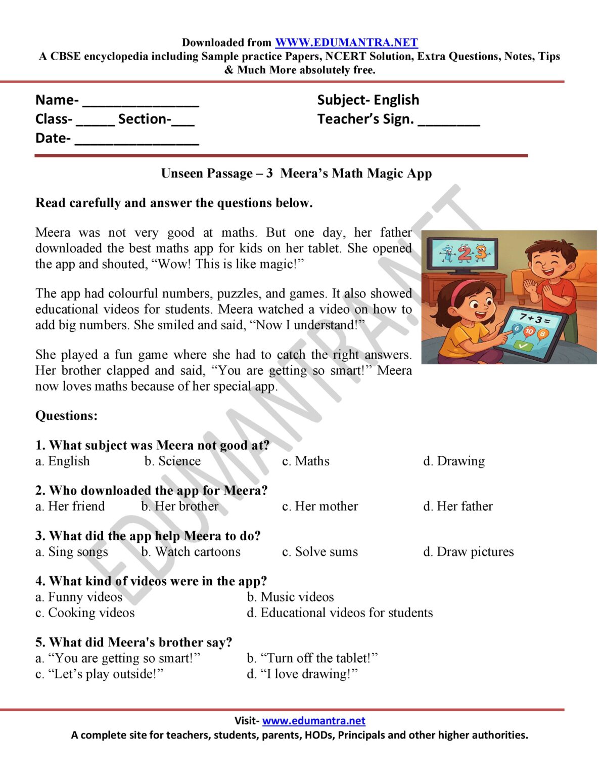 50+ Unseen Passages for Class 3 | Reading Comprehension with Questions and Answers | MCQ Based