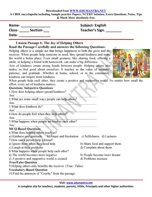 50+ Passage with Questions and Answers for Class 5 | Short & Small SET- 5