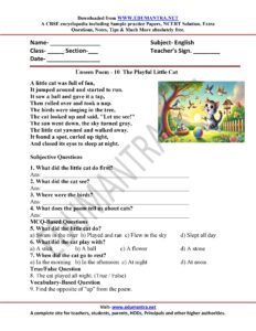 10+ Best Poem Comprehension for Class 5 | Unseen Poem with Questions ...